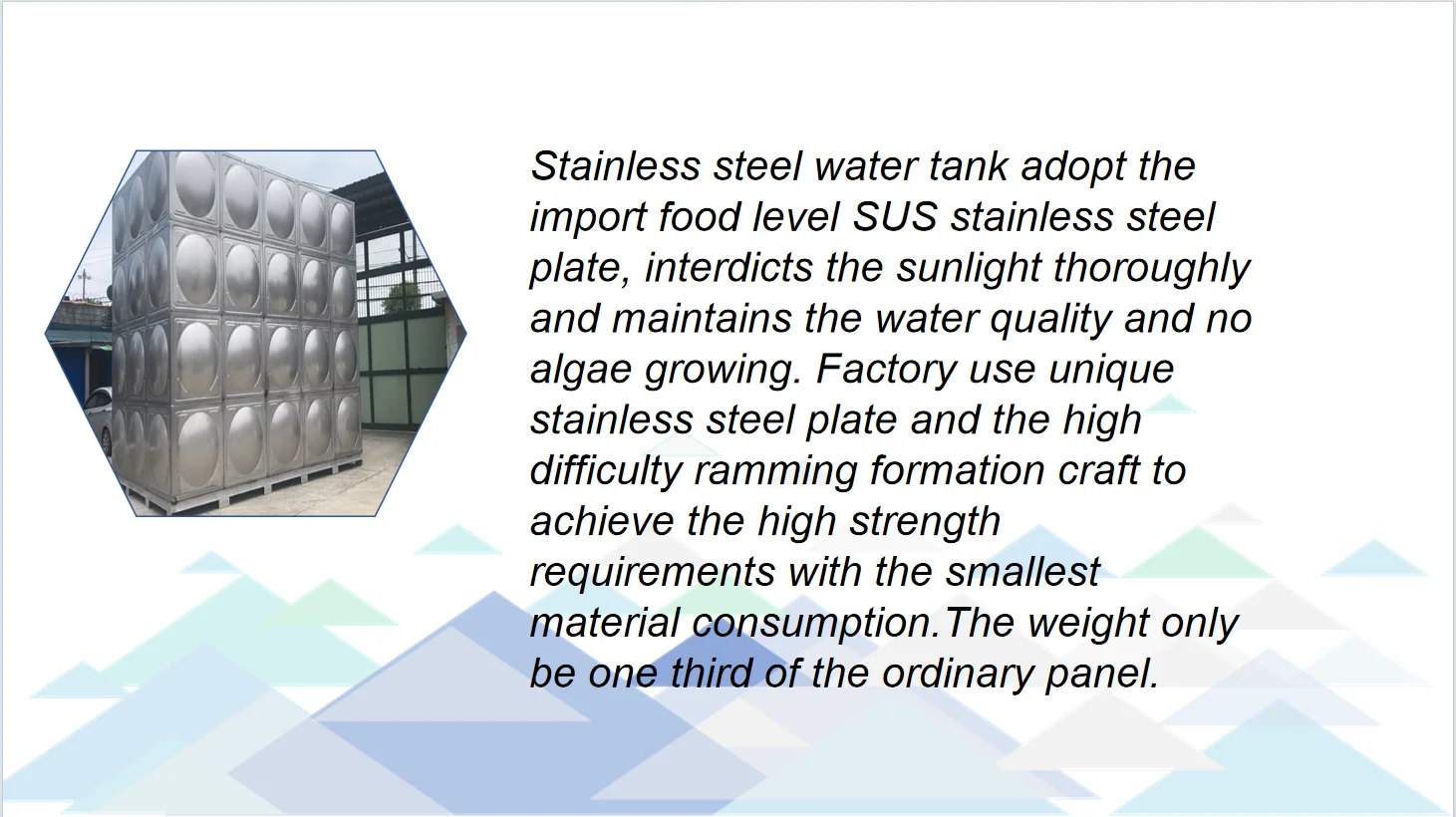 Stainless Steel 304 Sectional Water Storage Tank For Various Kinds Of ...