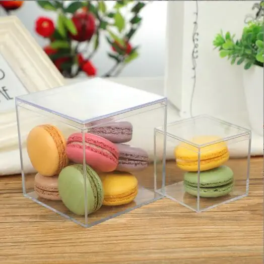Clear Acrylic Plastic Square Cube Small Acrylic Box With Lid Storage ...