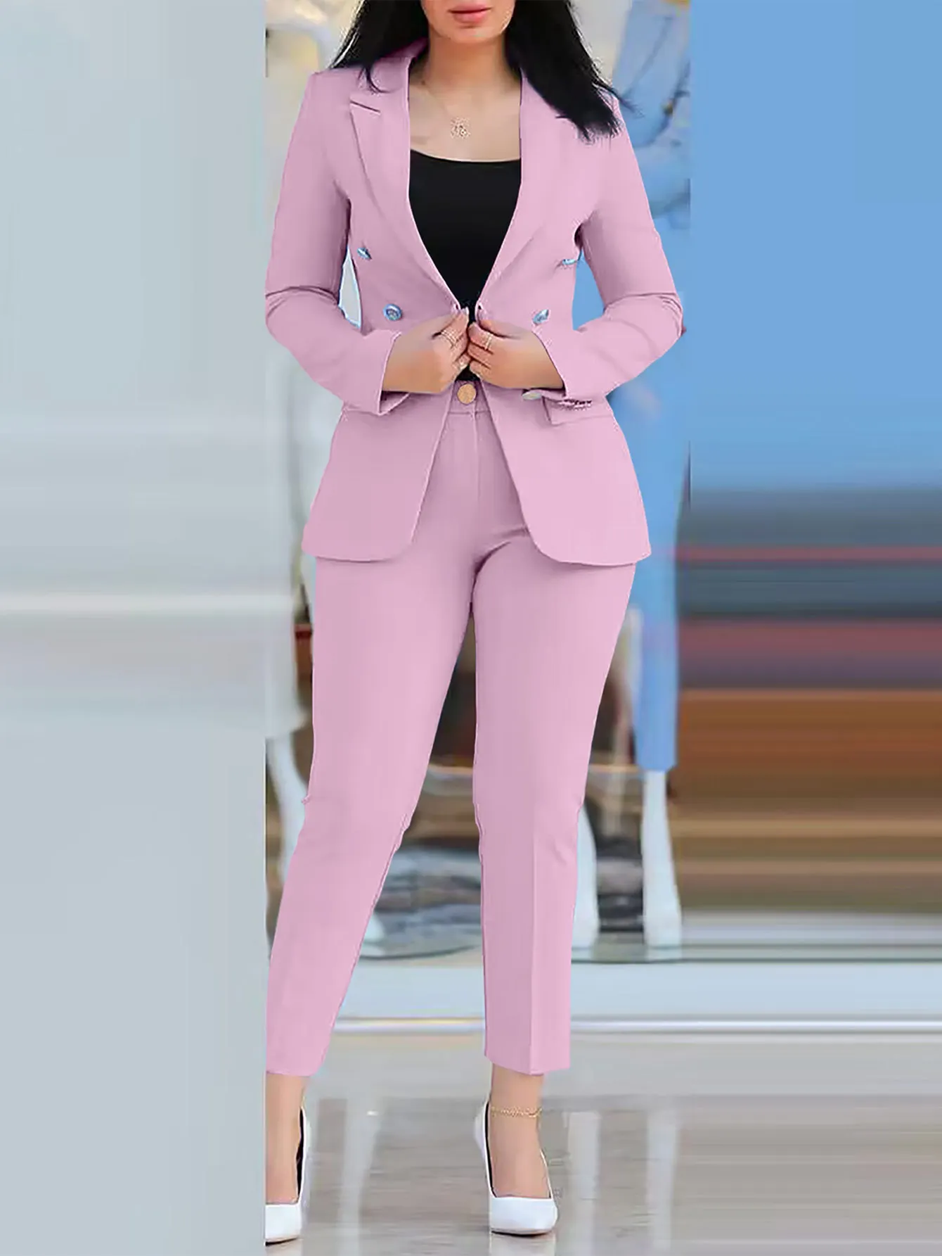 Formal Ladies Office Uniform Designs Blazer De Mujer Women Suit Blazer ...