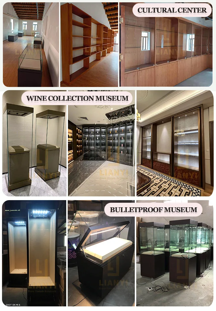 Museum Display Showcase Furniture Customization Adjustable Led Spot ...