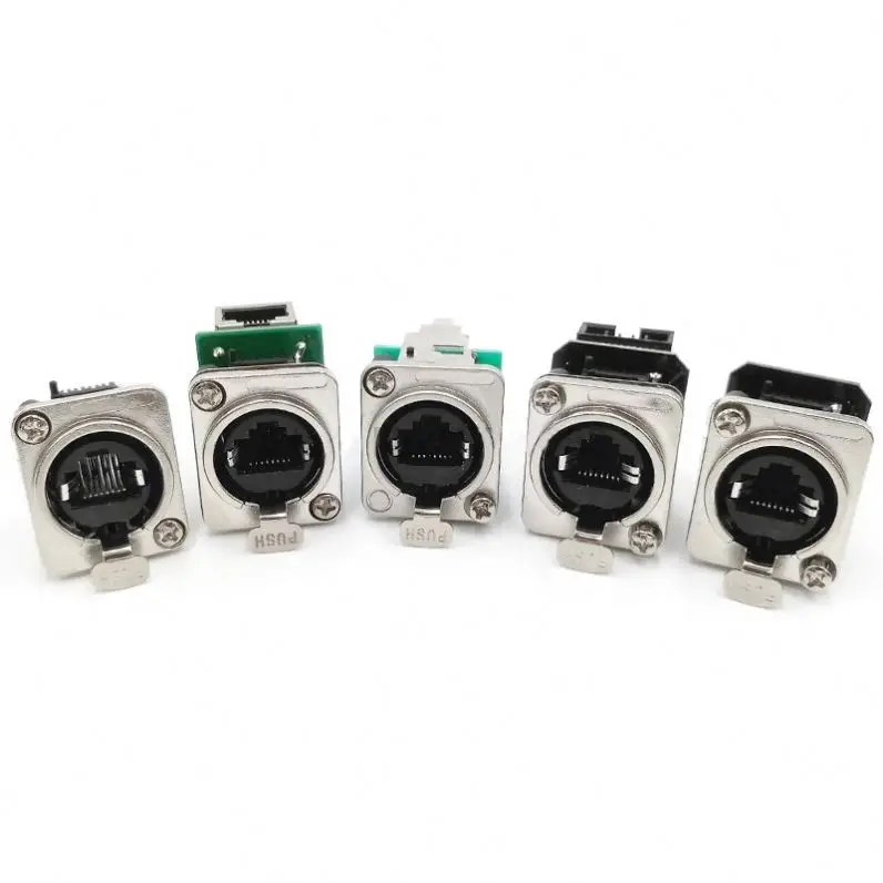 RJ45 socket connections Coupler rj45 panel mount jack 8p8c waterproof ...