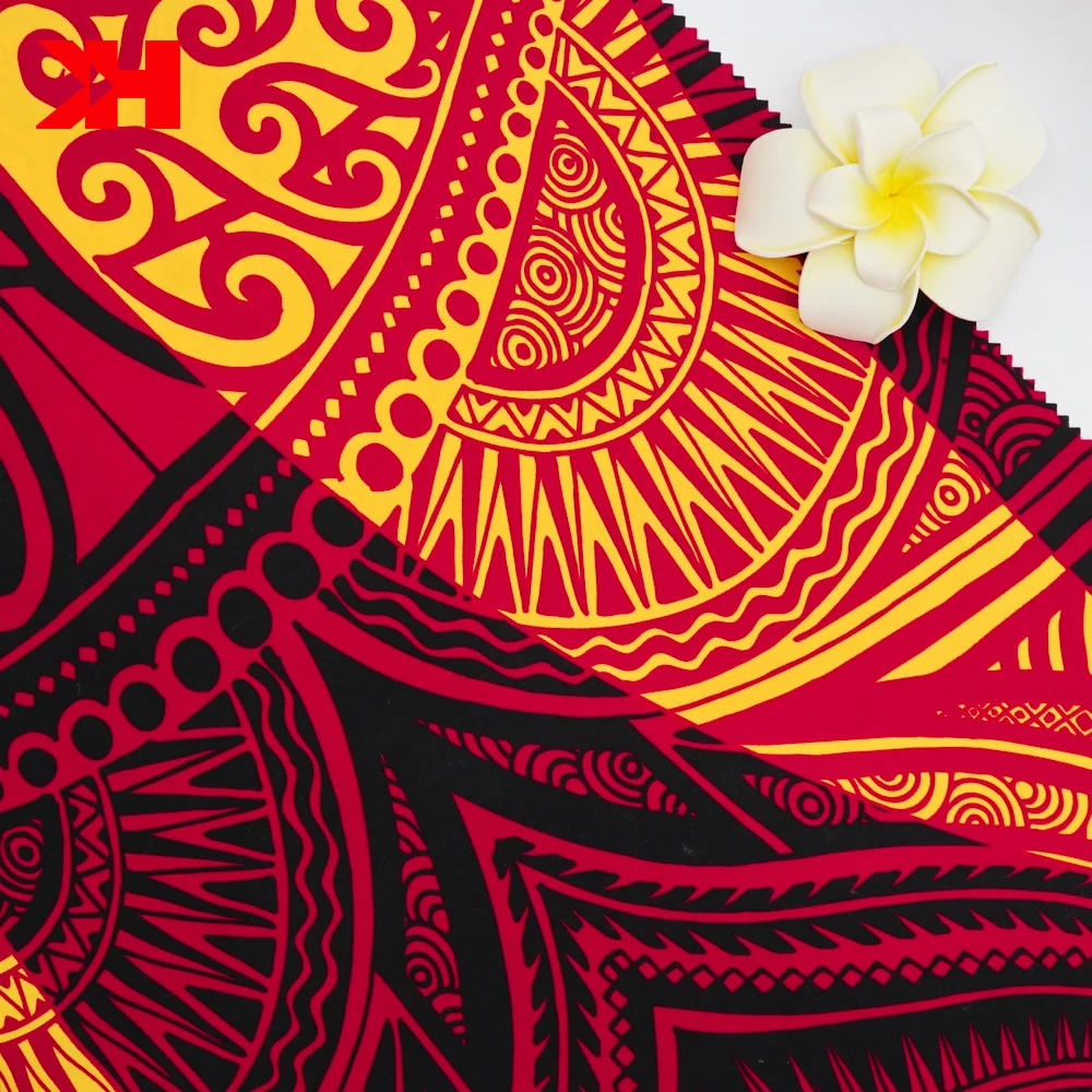 Polynesian print tattoo hawaiian material Samoan tapa fabric tribal ...