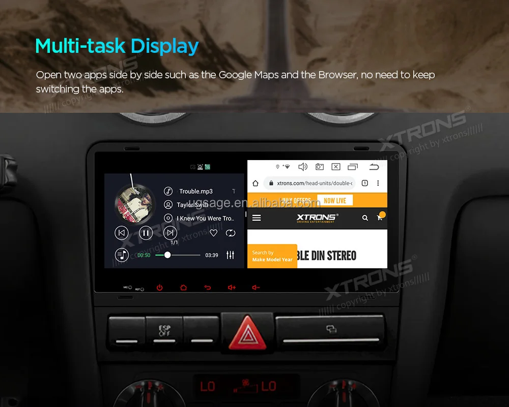 XTRONS 8.8" Android 12 Car Radio for Audi A3 - 4G LTE