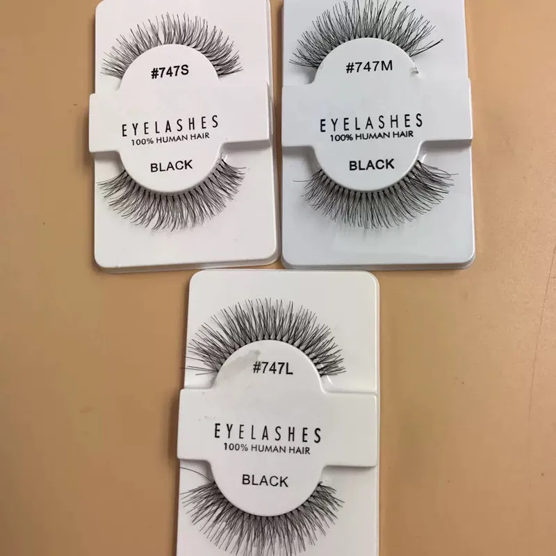 Human Hair Eyelashes Wholesale Glamorous 747 Handmade Invisible Lashes ...