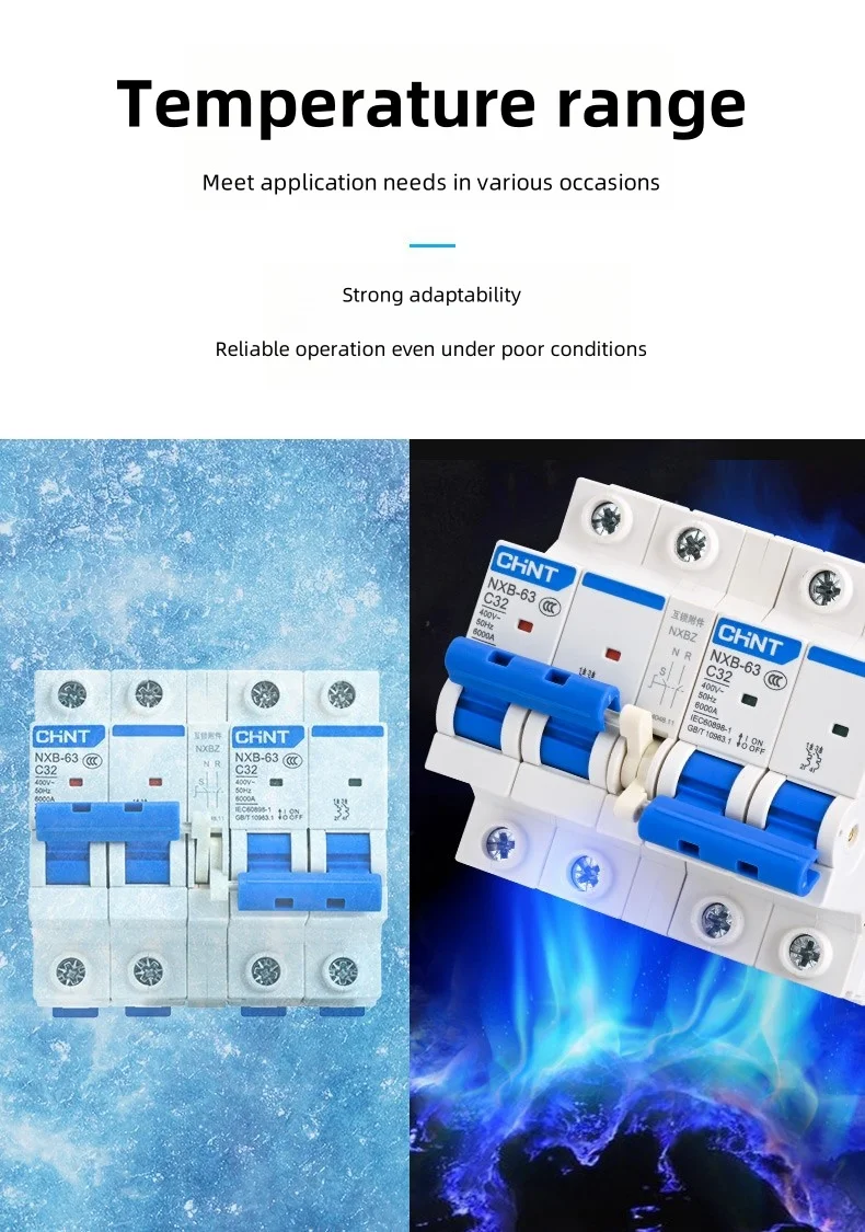 High Quality CHINT MCB 220V 380V NXB-125 80A 100A 125A Dual Power ...