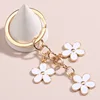 Cute Enamel Keychain Colorful Sakura Flower Key Ring Sweet Key Chains ...