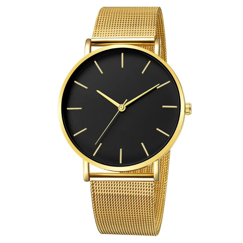Minimalist Stainless Steel Mesh Band Watch for Men and Women - Simple ...