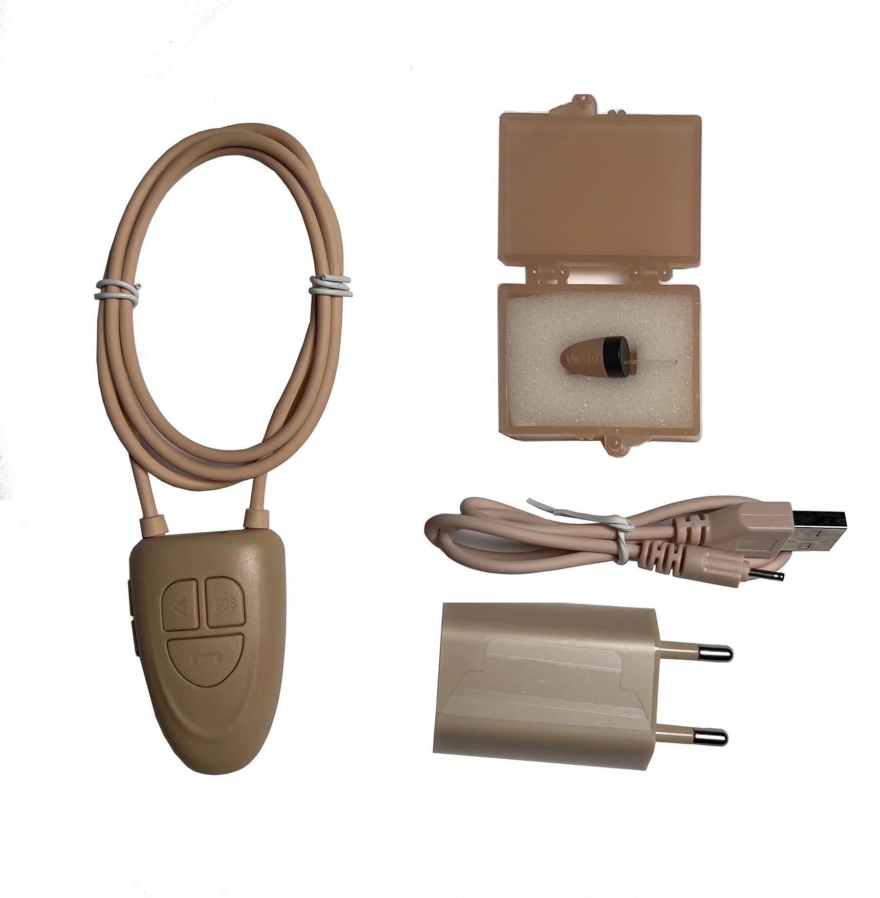 Invisible Inductive Bluetooth Necklace With Micspy Earbuds Mini ...