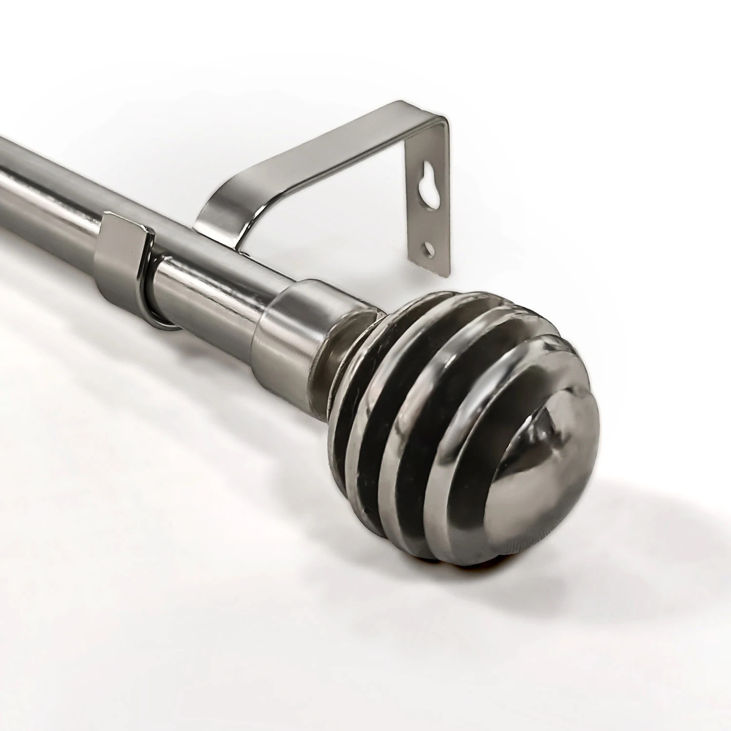 Smartop modern classic design brushed nickel curtain rod window metal ...