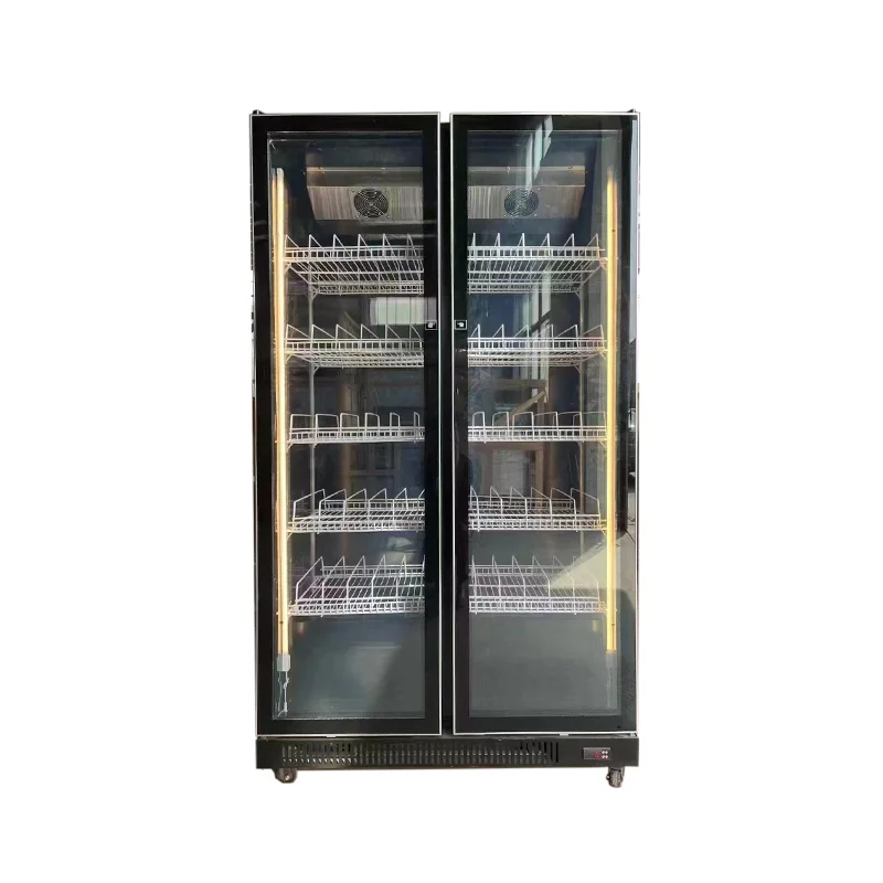 Commercial Double Door Upright Beverage Cooler Soft Drink Fridge ...