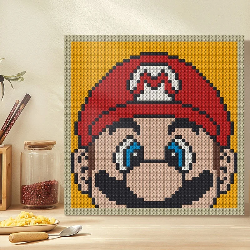 Pixel Art Building Blocks Portrait Picture 48X48 Dots Bricks 1x1 Wall ...