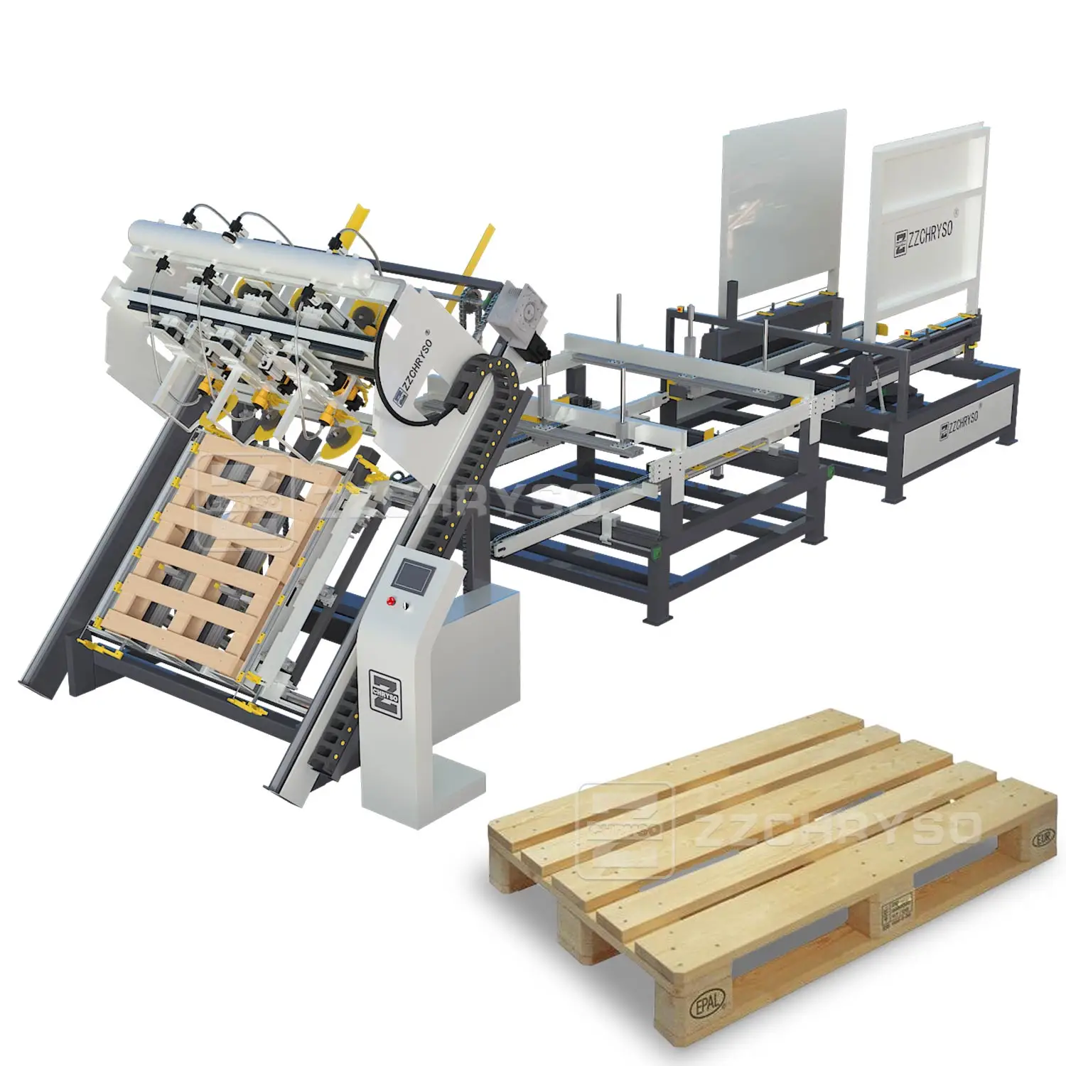 Wood Pallet Machine 800x1200 - Automatic Nailing Efficiency