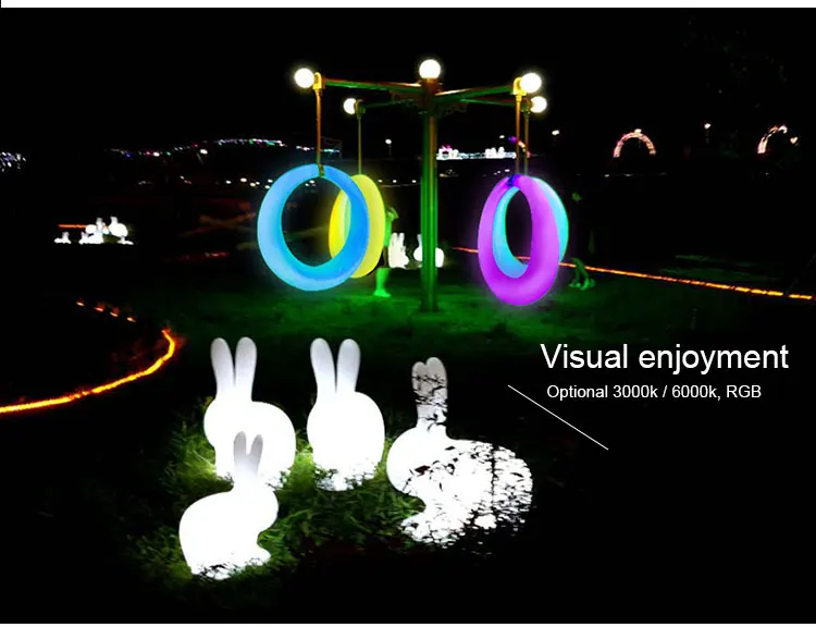 16 Color Change Lighting Plastic Outdoor Garden Rgb Led Swing Lighted ...