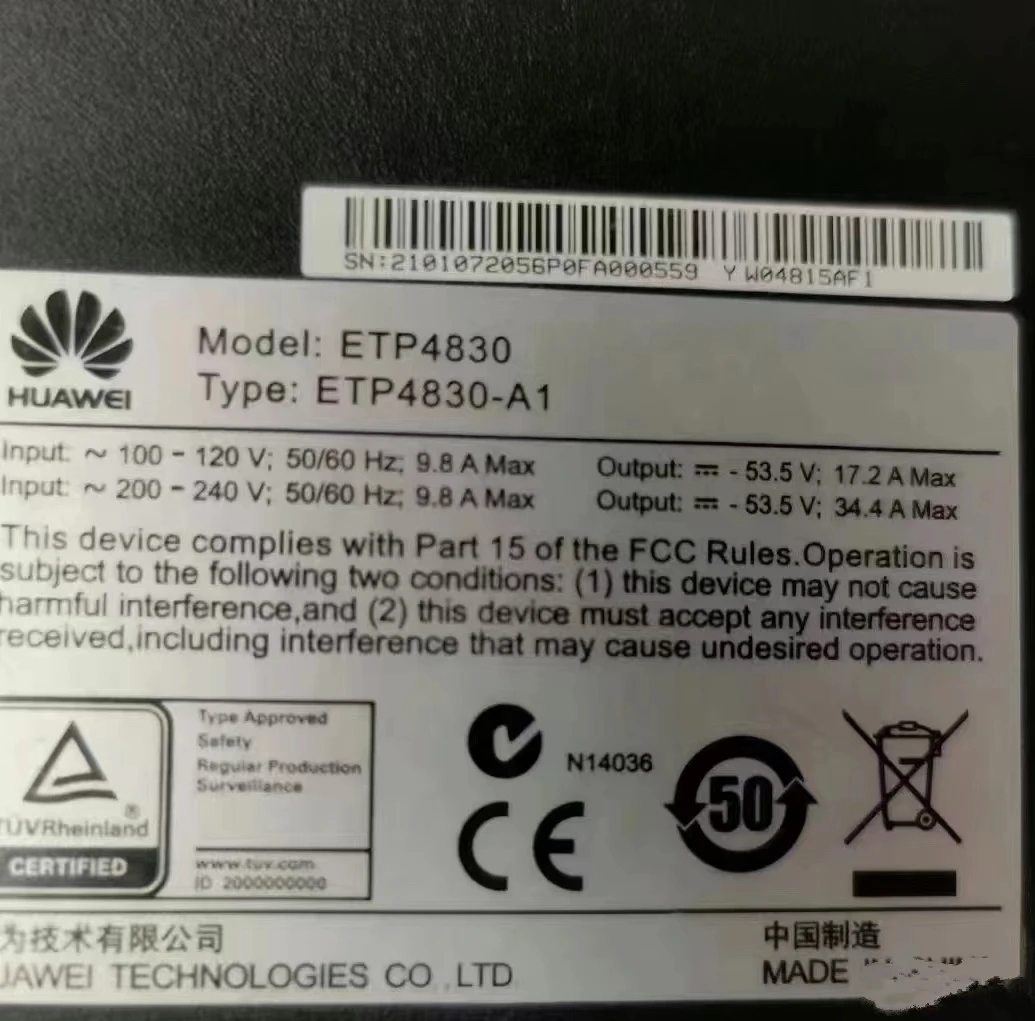 Huawei Etp4830-a1 48v 30a Embedded Communication Power Supply System ...