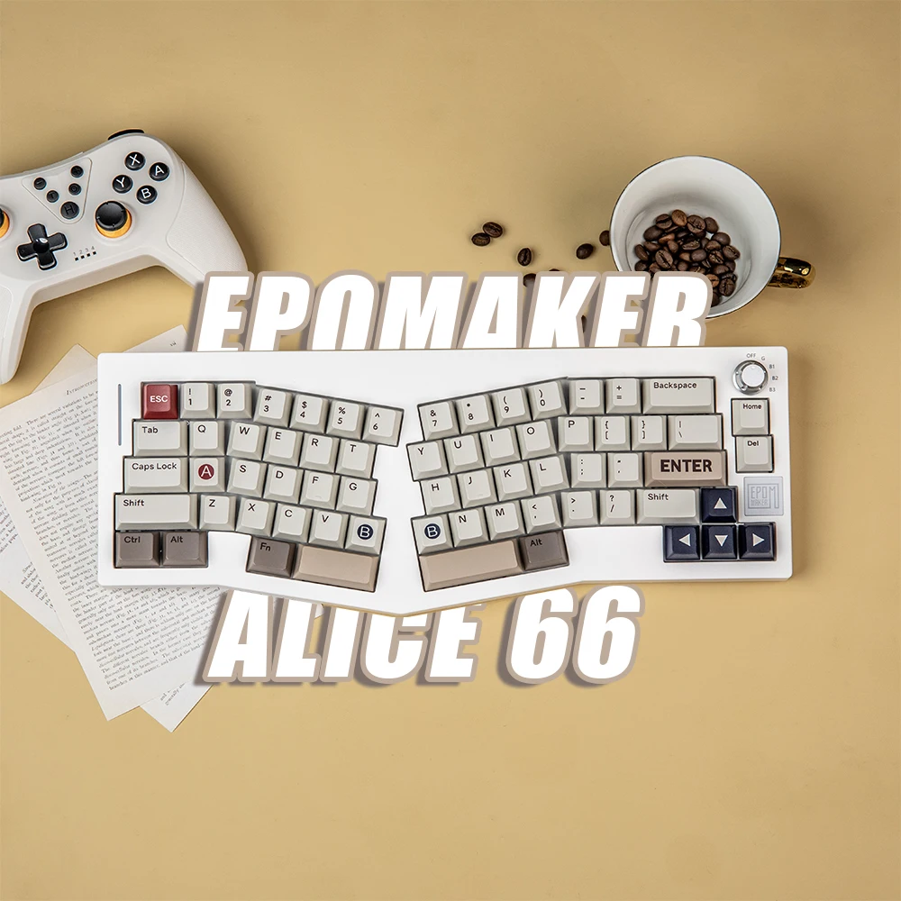 Epomaker Alice66 alice keyboard split keyboard ergonomic Per-key south ...