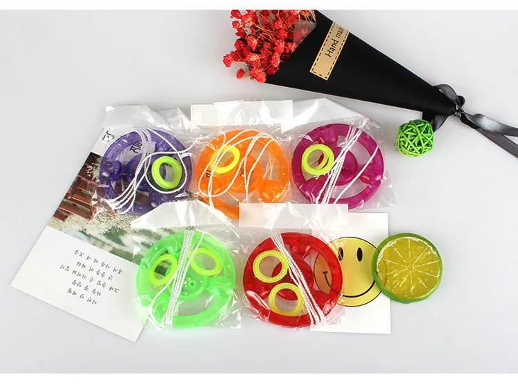 New Metal Pulling String Flying Spinning Toys Flash Flywheel Led Gyro ...