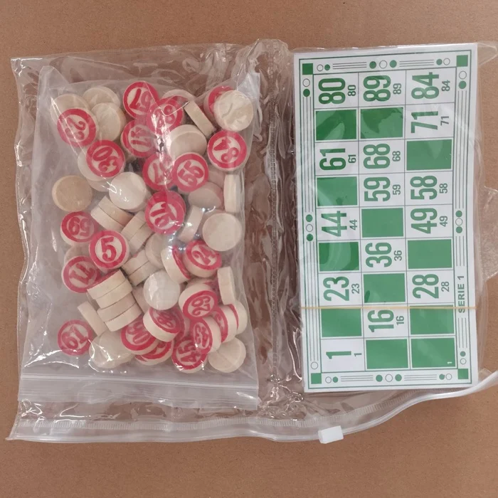 Rustic Wooden Bingo Chips - Numbers 1-90 for DIY Games
