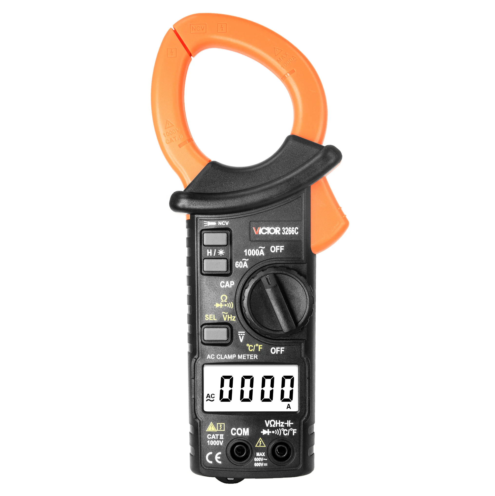 Victor 3266c Large Caliber Digital Clamp Meter 6000 Word Count Display ...