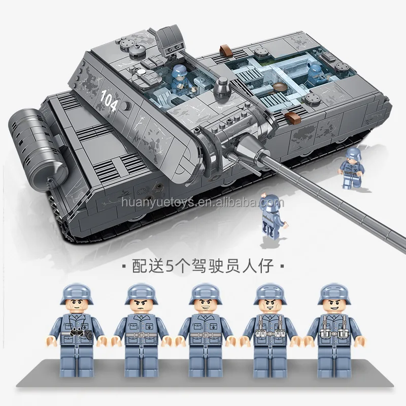 Military German Mouse Heavy Armored Tank MOC Building Blocks