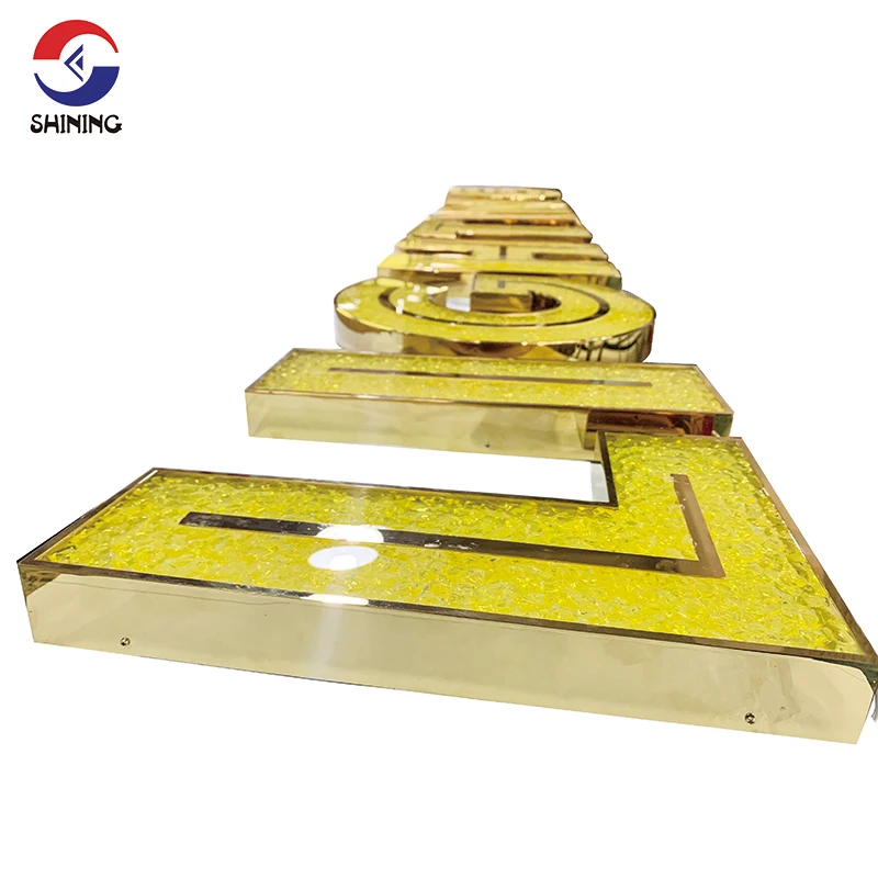Shining 12v Stainless Steel Channels With Acrylic Diamond Letters Led ...