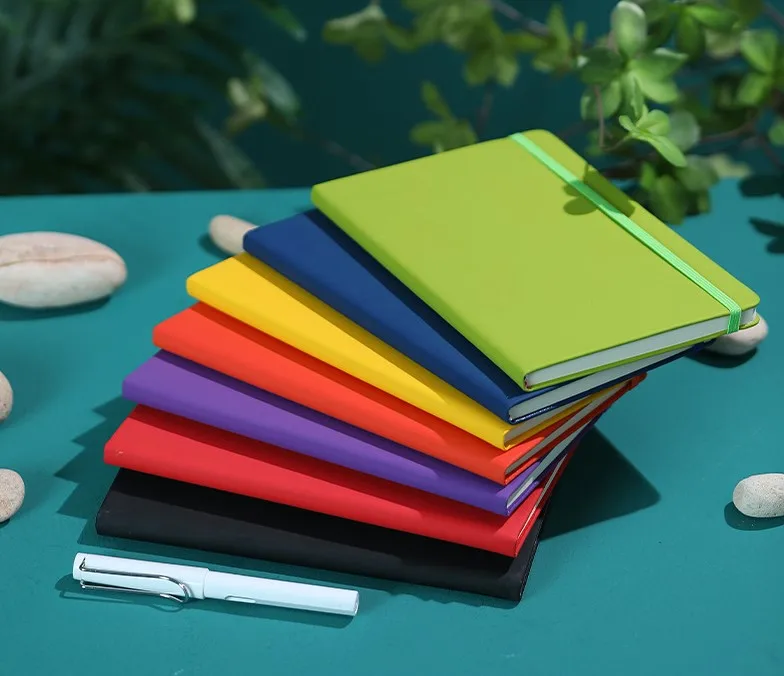 Customizable Debossed Logo Diary A5 A6 B5 2024 2025 Elastic Band Pu ...