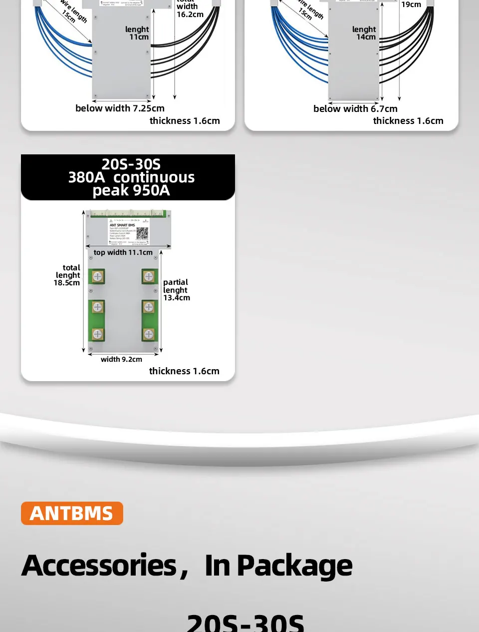 Ant Bms 3s 4s 60a 110a 240a 380a Smart Bms Support Bluetooth Rs485 Can ...