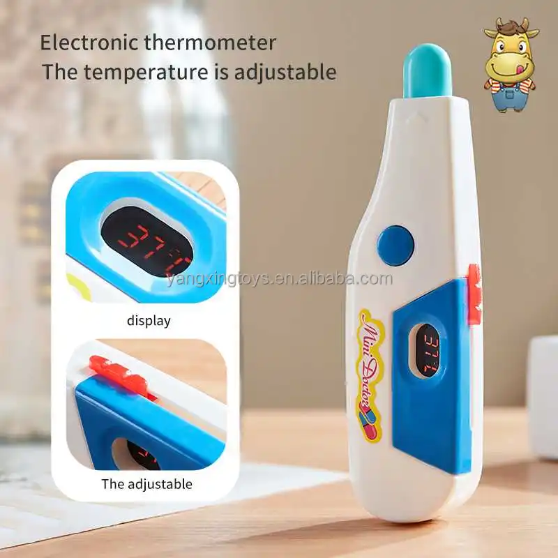 Kids Doctor Toy Set With Trolley Operating Table Pulley Storage Luggage ...