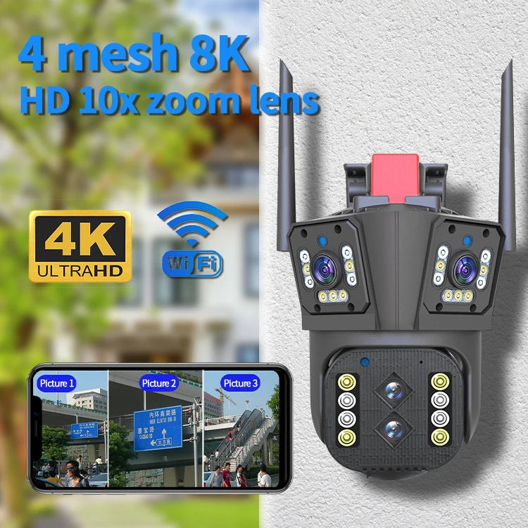 8k Wireless P2P CCTV IP Camera with Optical Zoom & Tracking
