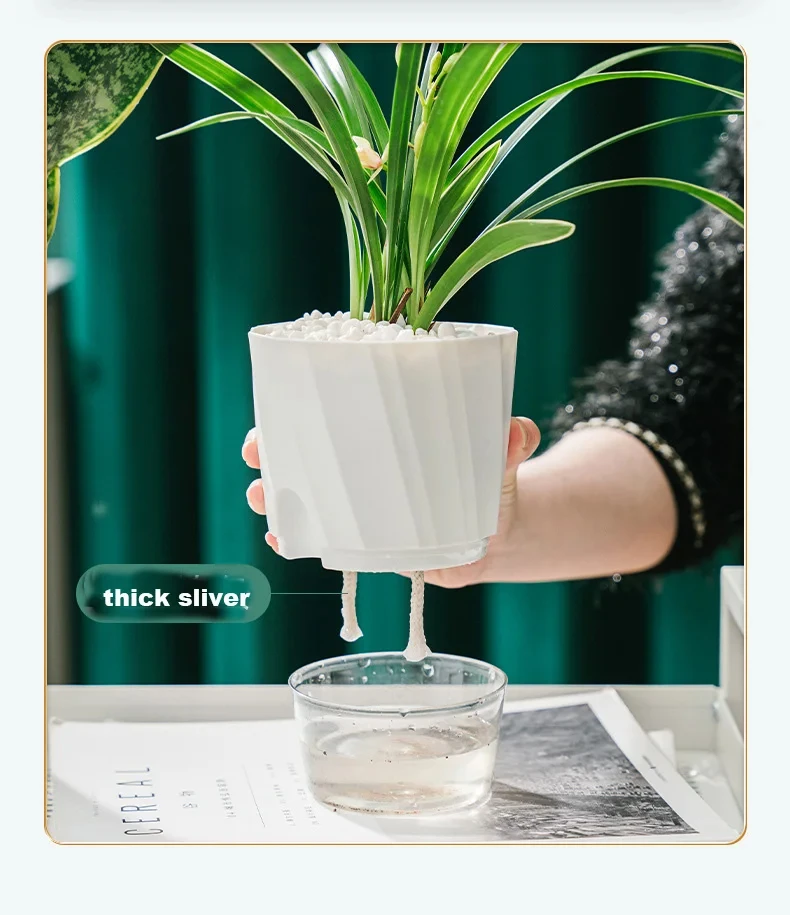 Transparent Visible Water Level Plant Pot Indoor Decoration Flowerpot ...