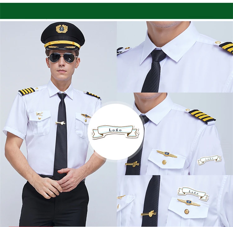 Aviation Pilot Uniform Short Sleeve Shirt for Airline Crew - Customized ...