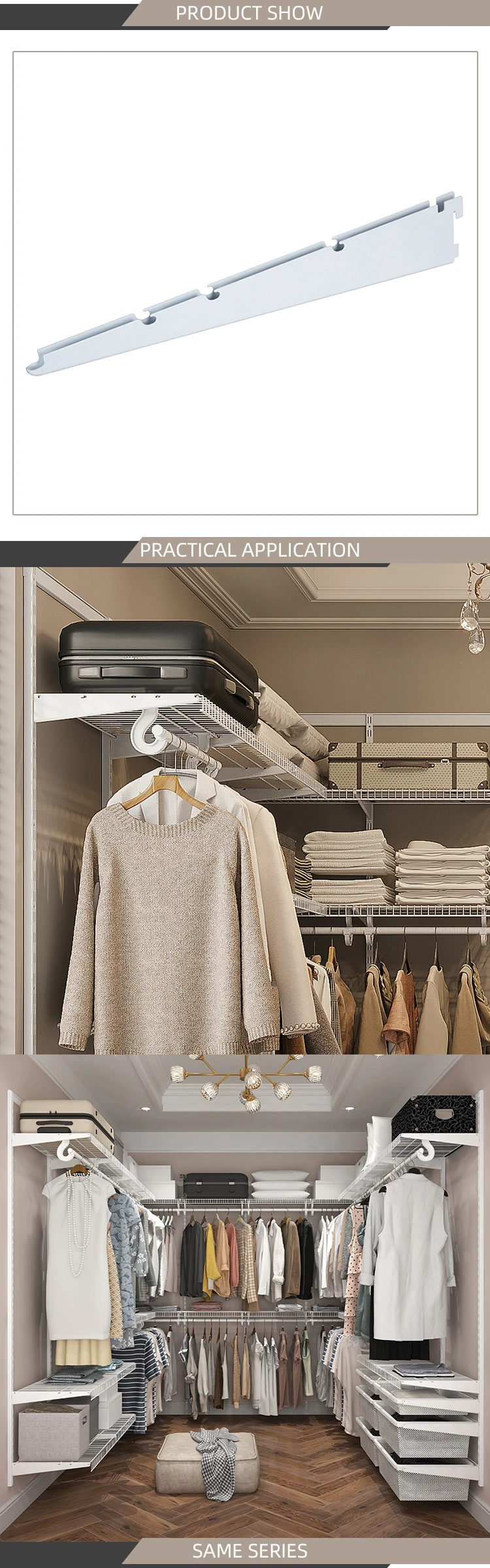 Wholesale L Shape Wardrobe Parts Wire Shelf Bracket - Buy Wire Shelf ...