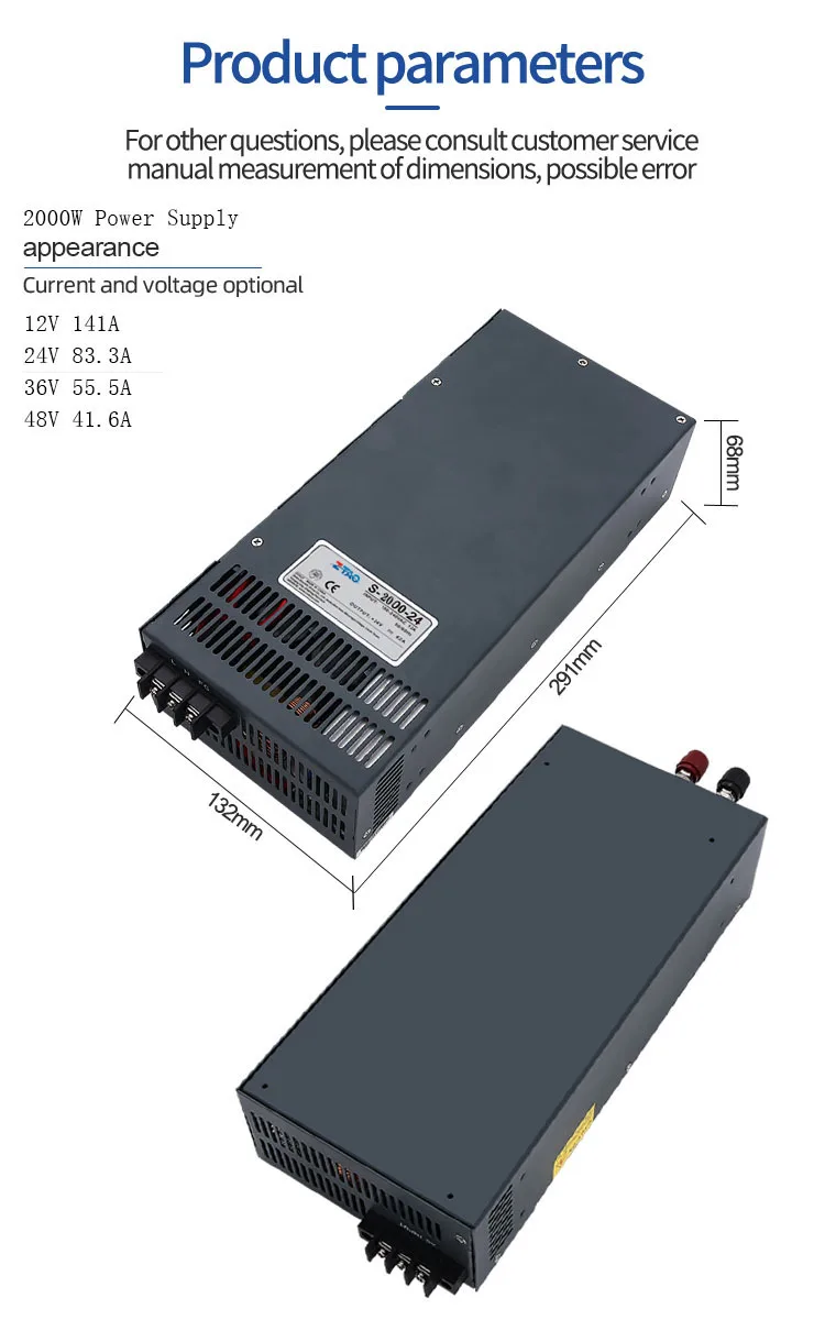 2000W DC SMPS S-2000-48 by Mean Well - High Power Transformer