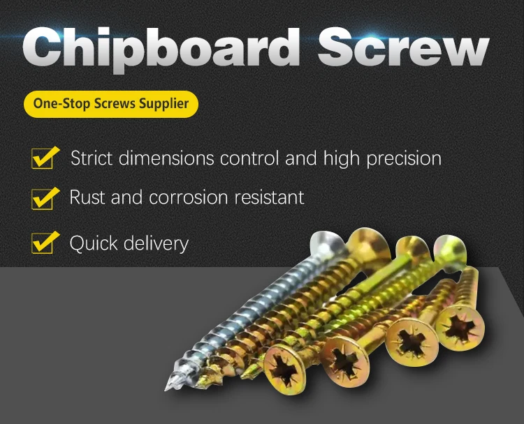High Quality Chipboard Screws - Pozi Csk Serrated Thread