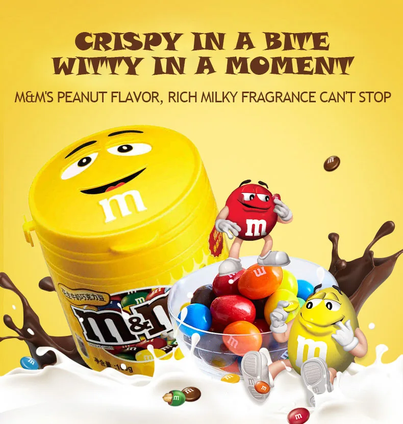 Whole Colored Chocolate Beans M&ms Peanut Butter Chocolate Candies 100g ...