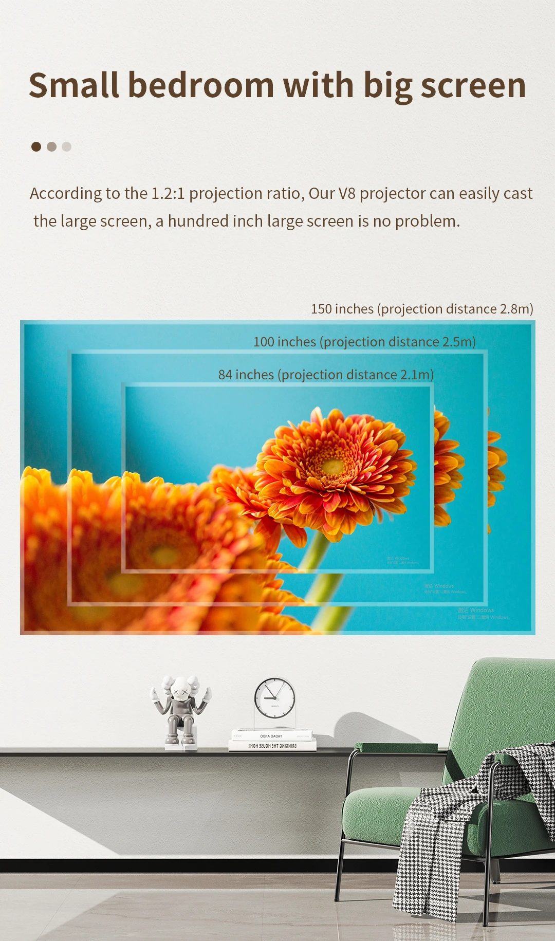 YUNDOO V8 Portable Hologram Projector - Smart & Versatile