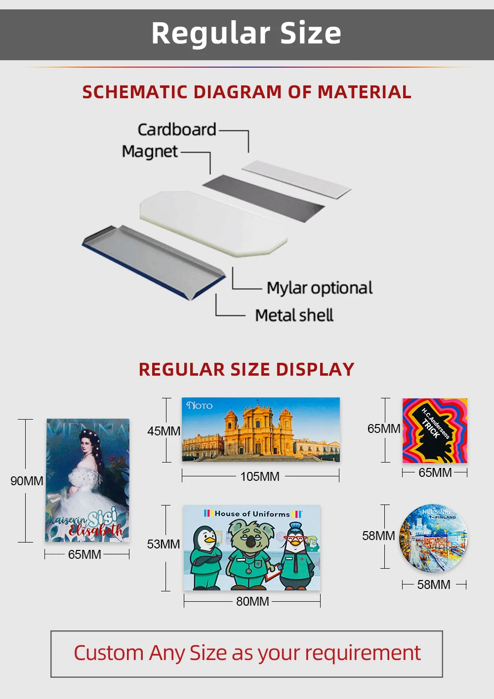 Custom Metal Photo 3d Fridge Magnet,Customized Tinplate Refrigerator ...