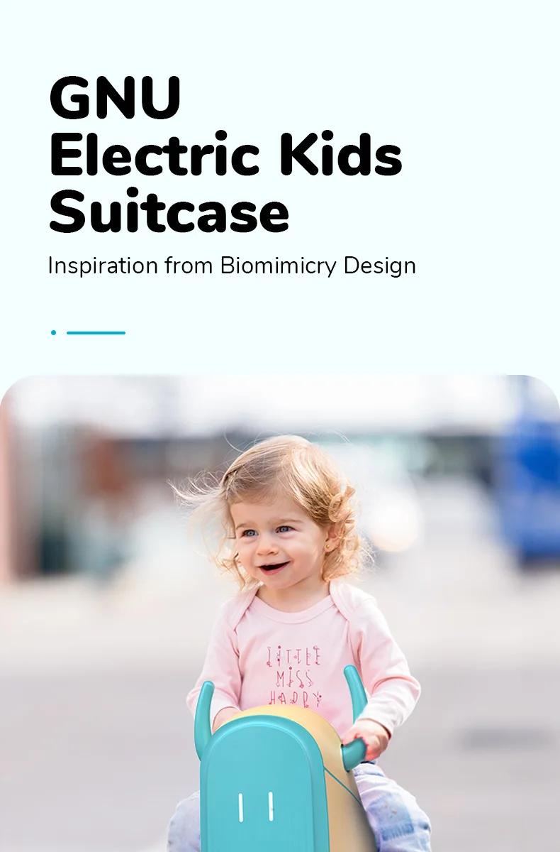 GNU Kids Luggage - Electric Scooter Suitcase for Travel