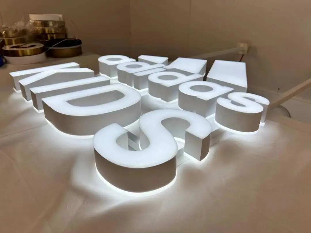 Custom Shop Board Front and Backlit Advertising Sign Front Lit Led Logo ...