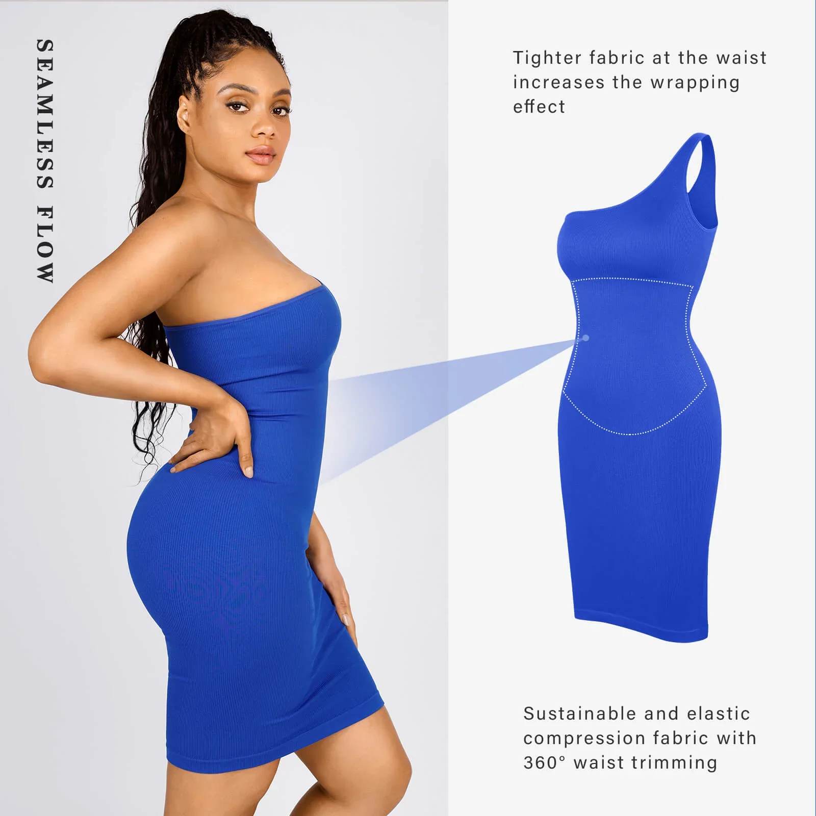 Wholesale Seamless Eco-Friendly Slanted Neck Body Shaper