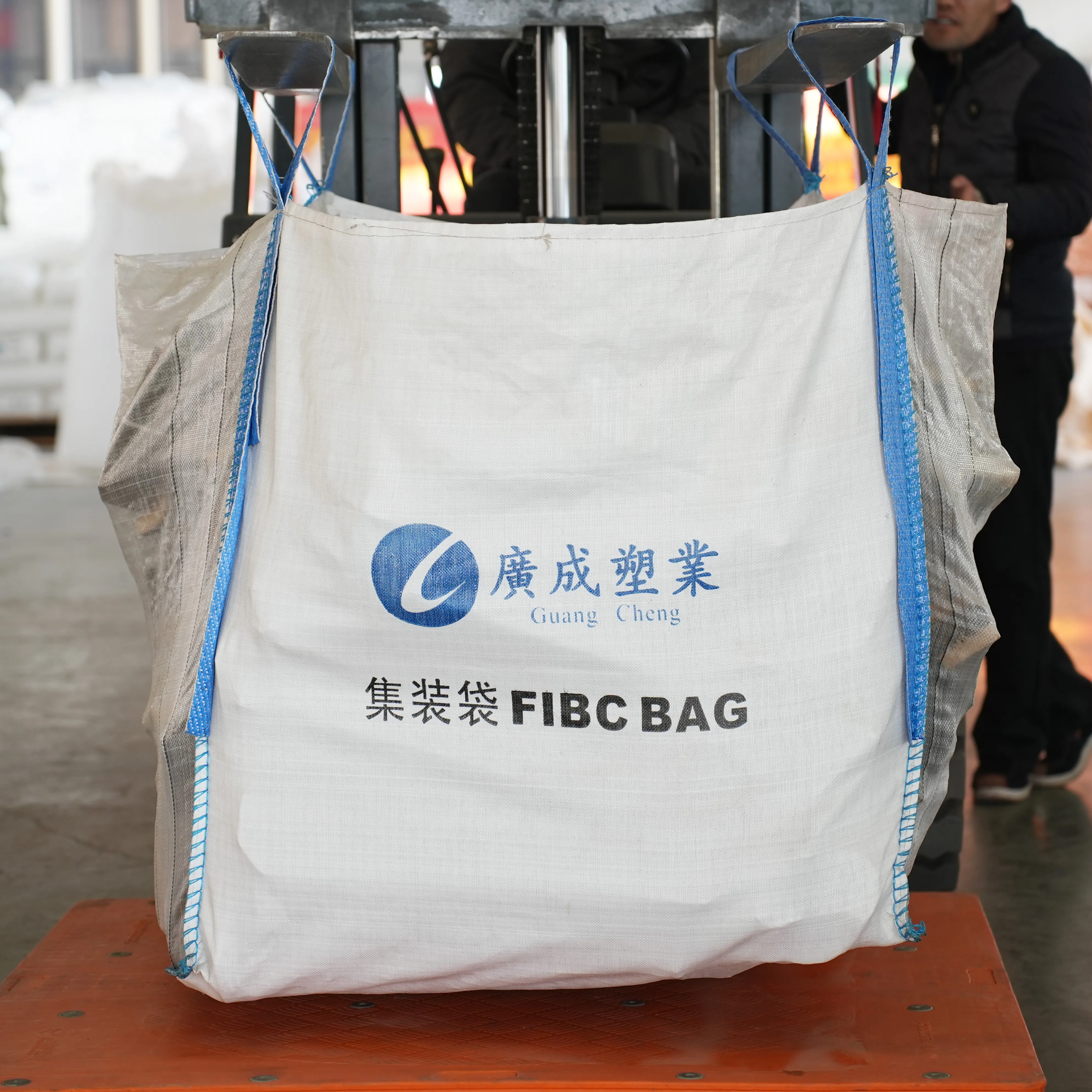 China 1 Ton Jumbo Bag 1000kg Construction Firewood Open Top Four Loops ...