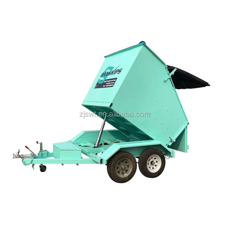 Fashionable Tandem Axle Skip Bin Trash Trailer for Transport Waste ...