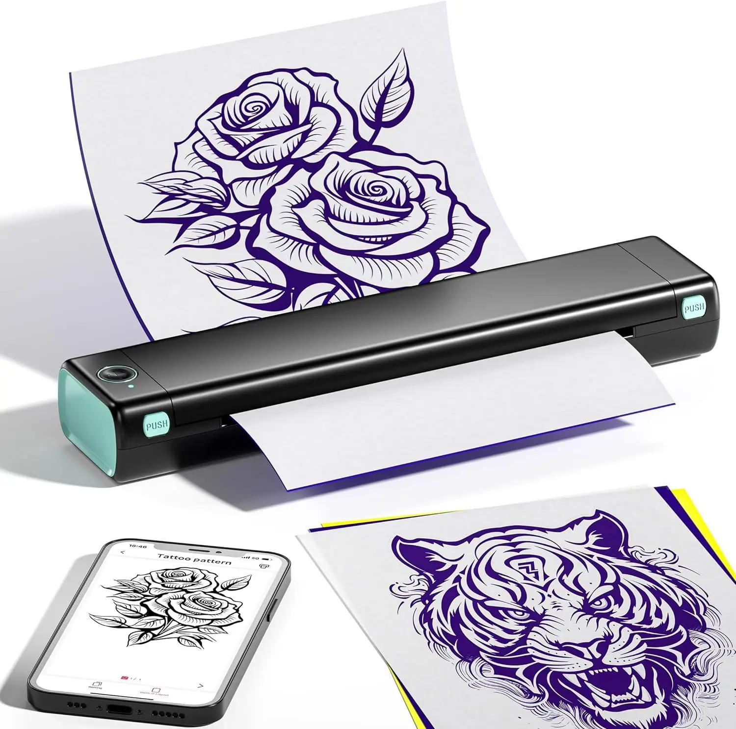 Phomemo M08F Tattoo Stencil Printer Travel Mini Portable Thermal Tattoo ...