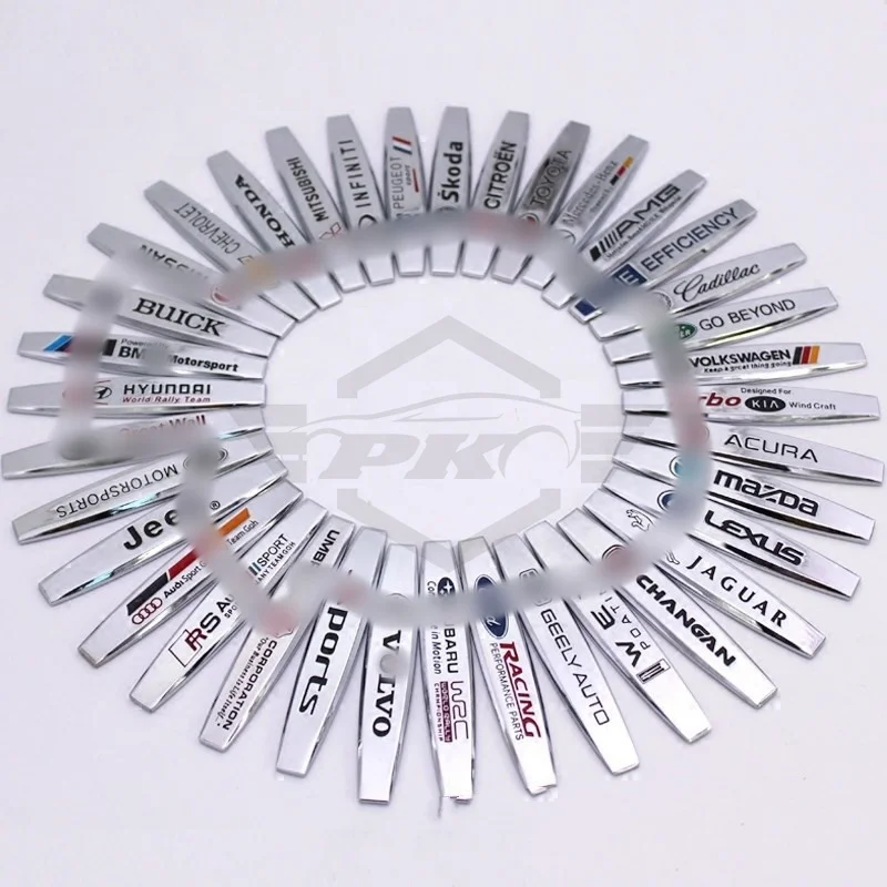 Custom Car Rear Trunk Fender Emblems 3d logo Badge Chrome Emblem ...