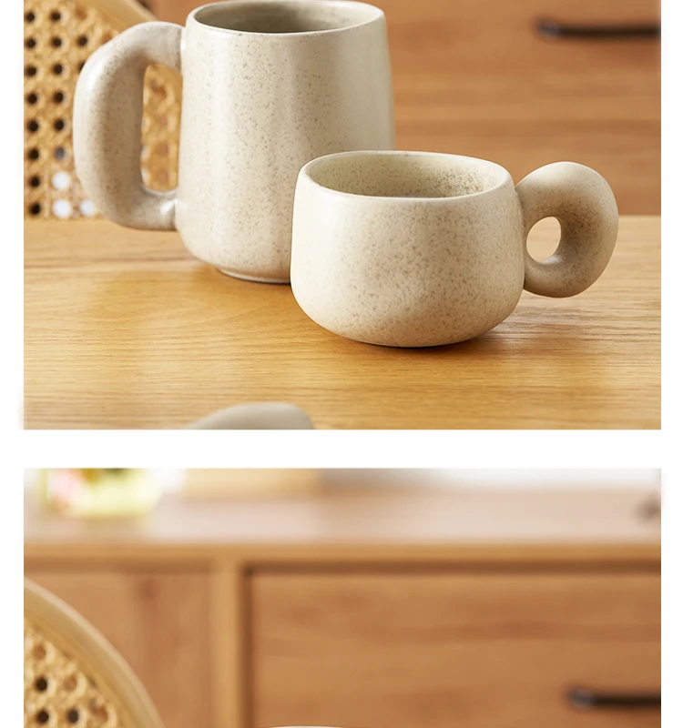 Nordic Ins Creative Big Ear Ceramic Mug Large Espresso Mugs Ceramic Tea ...