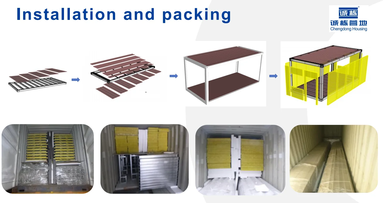 Modular House Cafe Shop - Prefabricated Flat Pack Container
