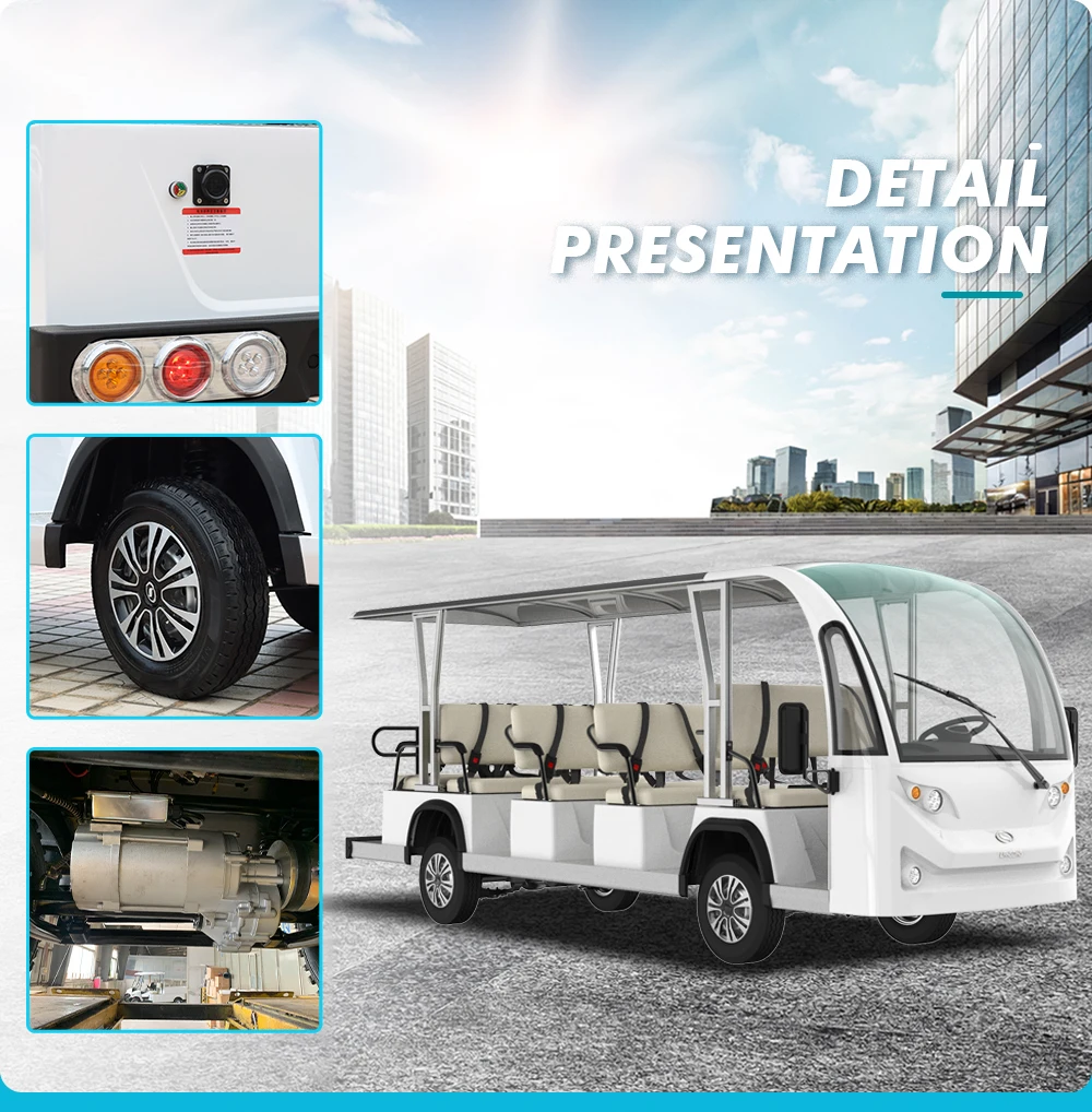 14-seater Open Electric Sightseeing Car Shuttle Busoff Road Approved ...