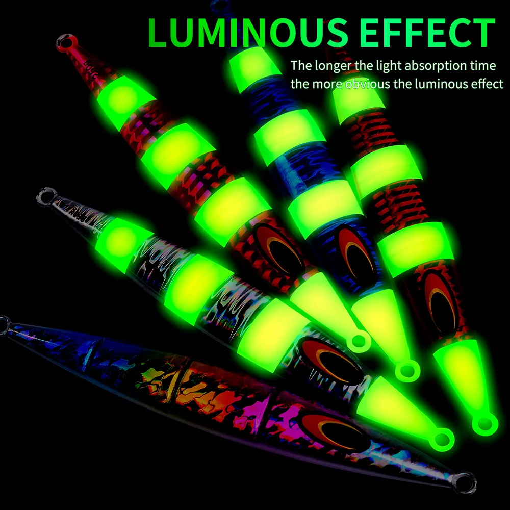 30g-250g Deep-sea Boat Fishing Night Lights Luminous Fishing Jigging ...