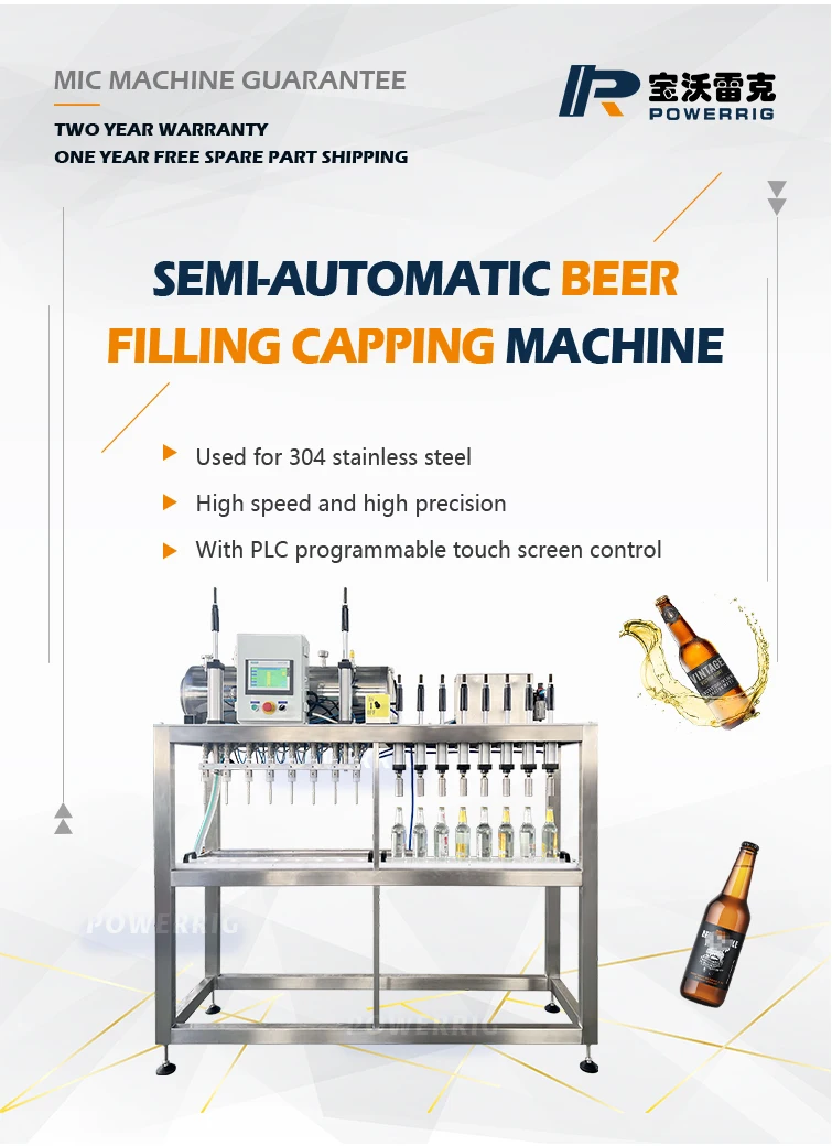 Manual Isobaric Capping Filler Liquid and Carbonated Soda Semi Automatic Glass Bottle Beer ...