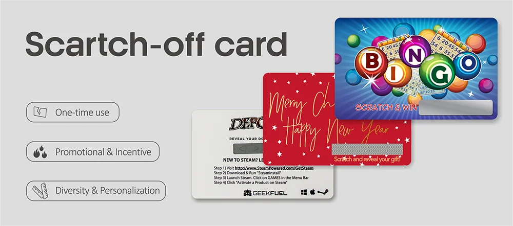 Scratch off RFID PVC Card - Elegant Gift Card Lottery Game
