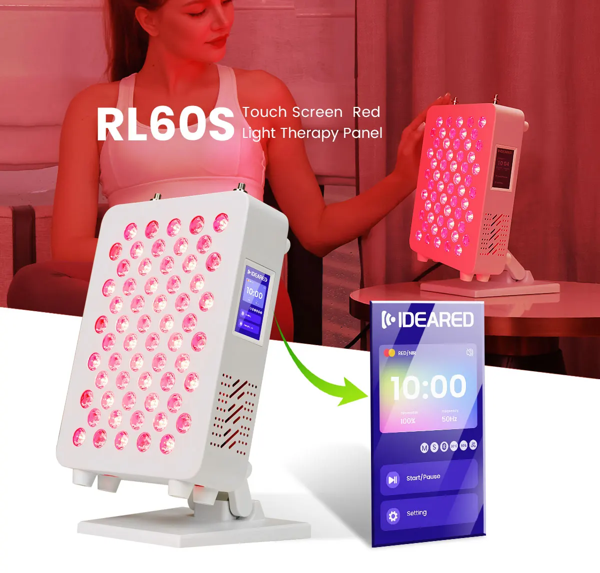 IDEA Desk Red Light Therapy Panel - 300W LED Pain Relief